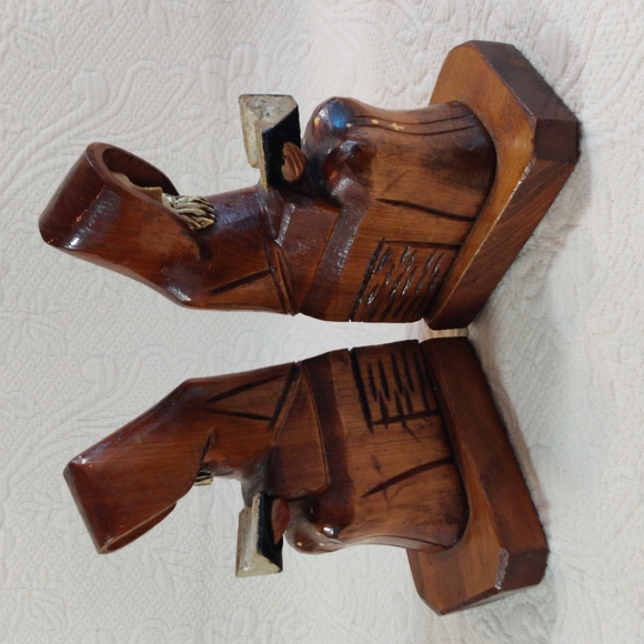 Art | Vintage Handcarved Praying Monk Bookends | Poshmark